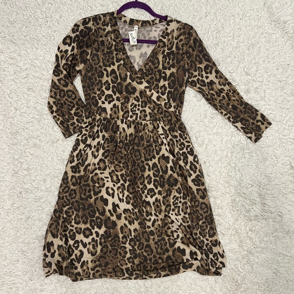 mts | Dresses | Nwt Mts Leopard Print Midi Dress Size Medium | Poshmark